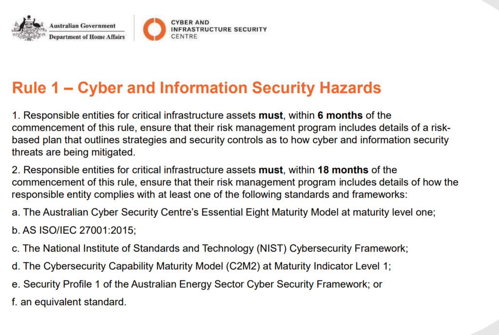 Australian Energy Sector Cyber Security Framework (AESCSF) v1.1 ...